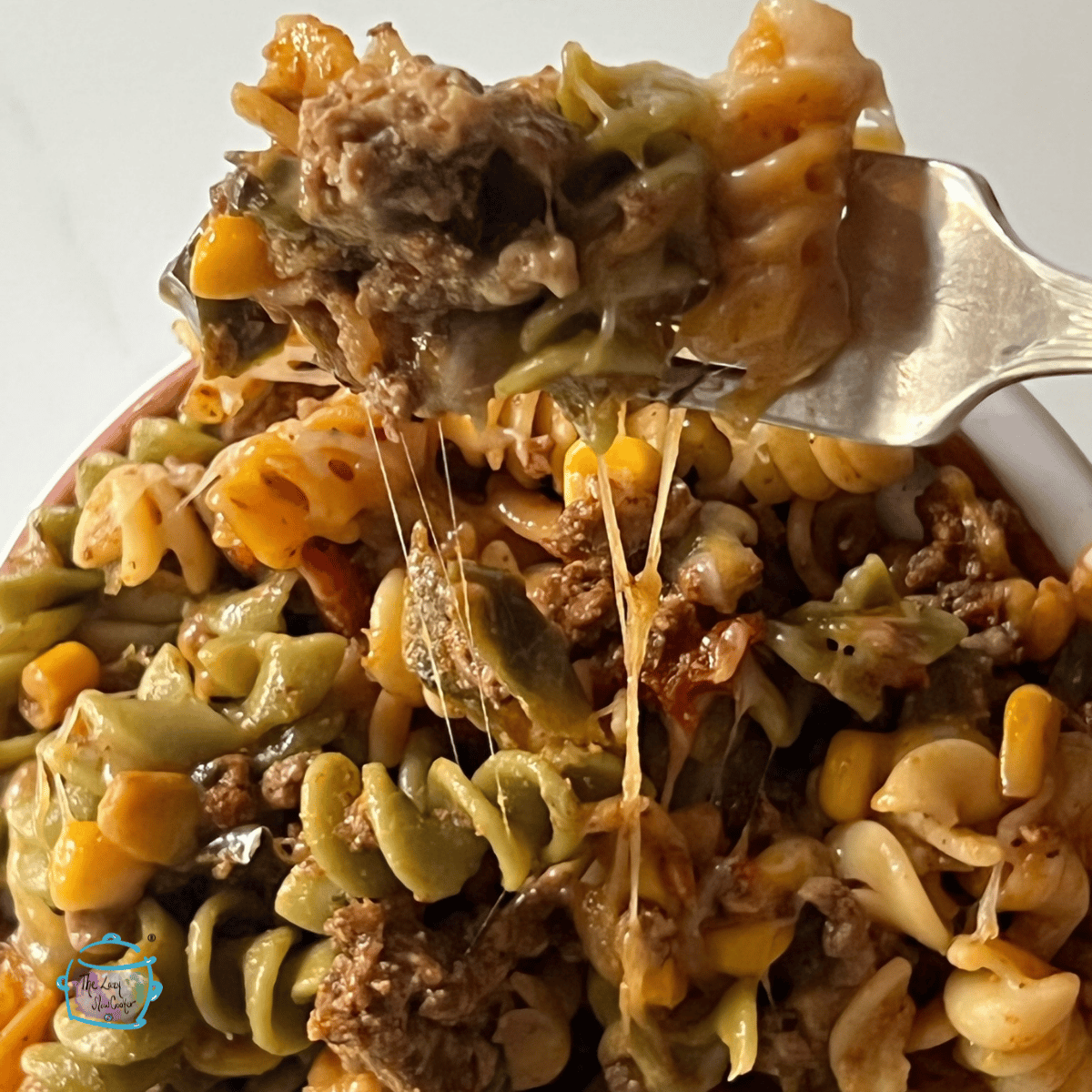 Slow Cooker Taco Pasta - The Lazy Slow Cooker