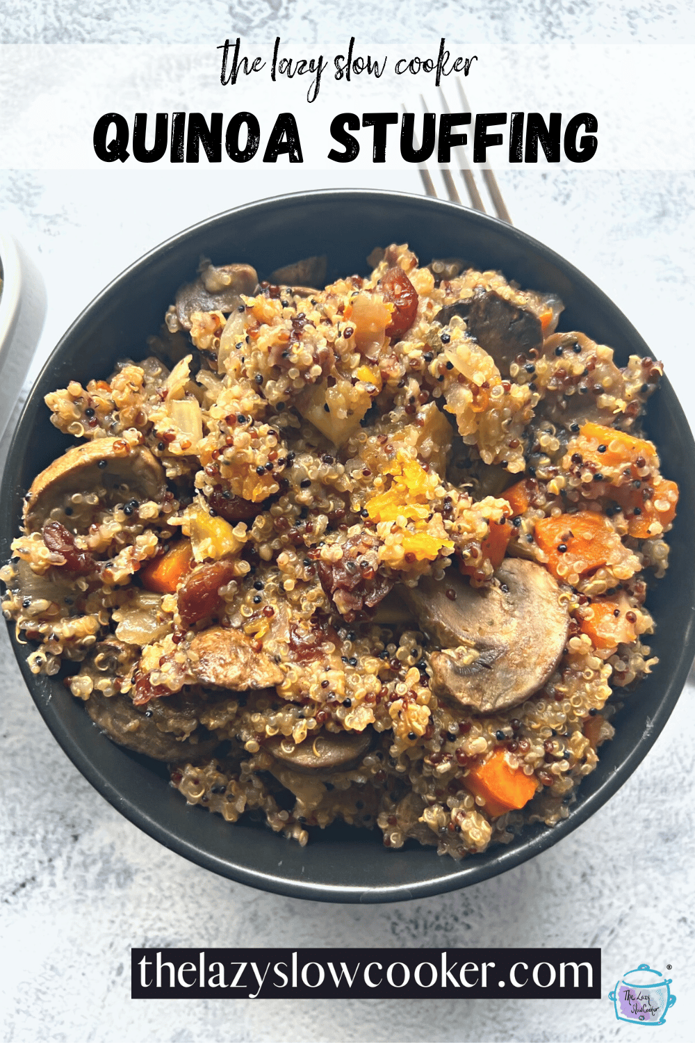 Slow Cooker Quinoa Stuffing (Dressing) - The Lazy Slow Cooker