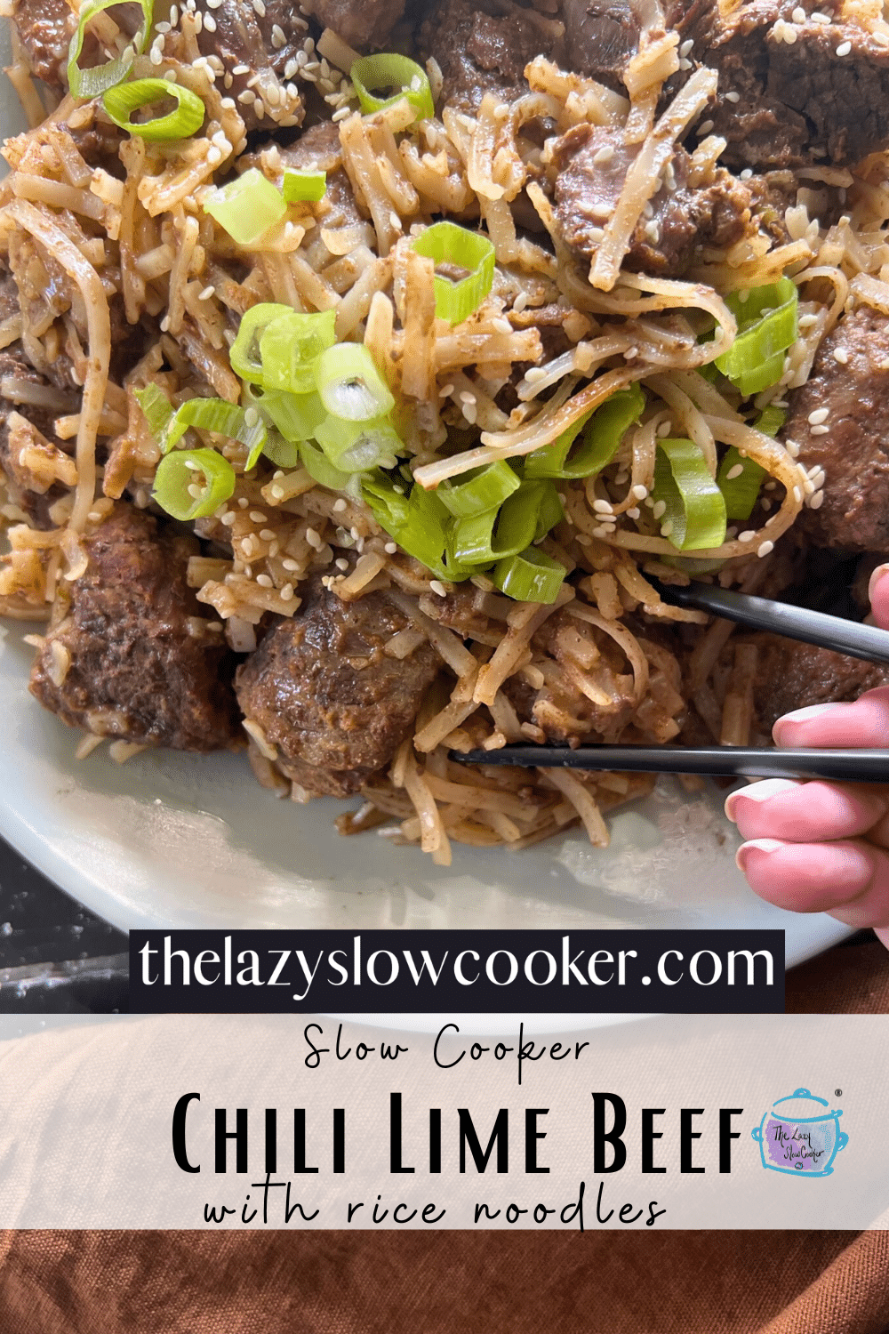Slow Cooker Chili Lime Beef And Noodles - The Lazy Slow Cooker