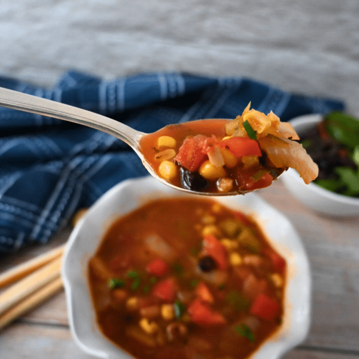 Slow Cooker Cowboy Caviar Soup - The Lazy Slow Cooker