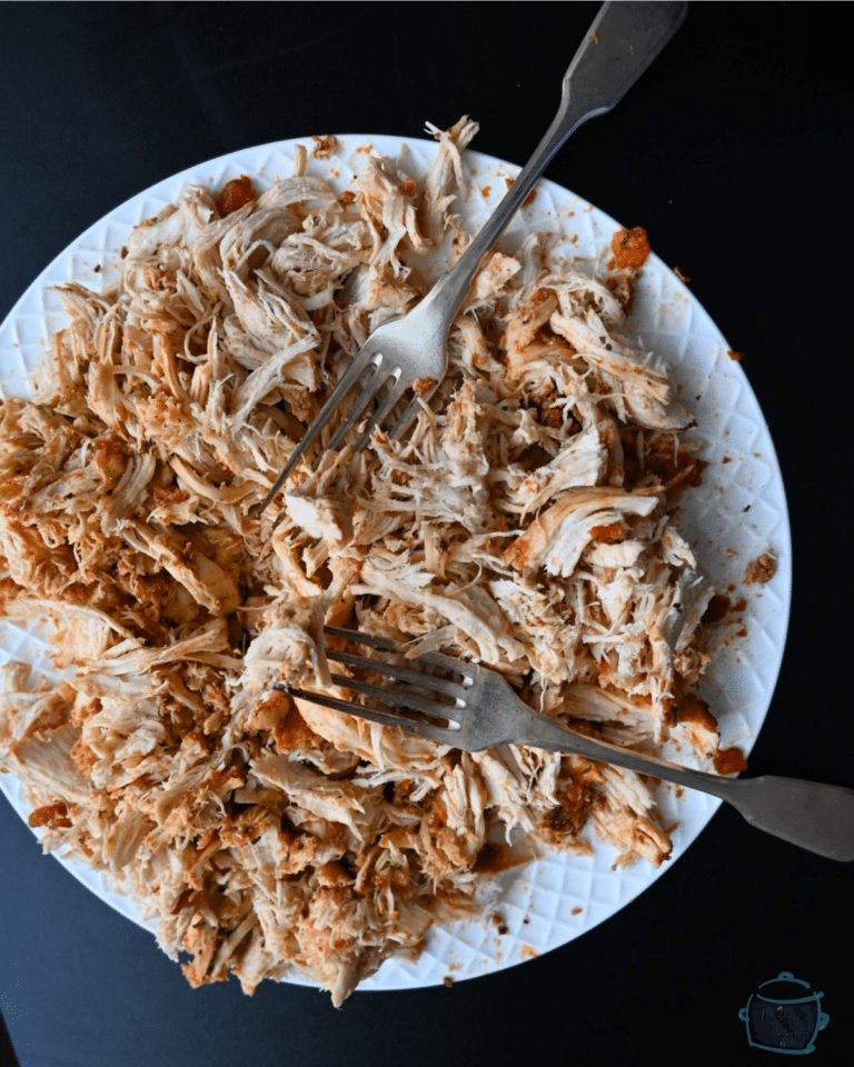 Slow Cooker Creamy Tomato Basil Shredded Chicken - The Lazy Slow Cooker