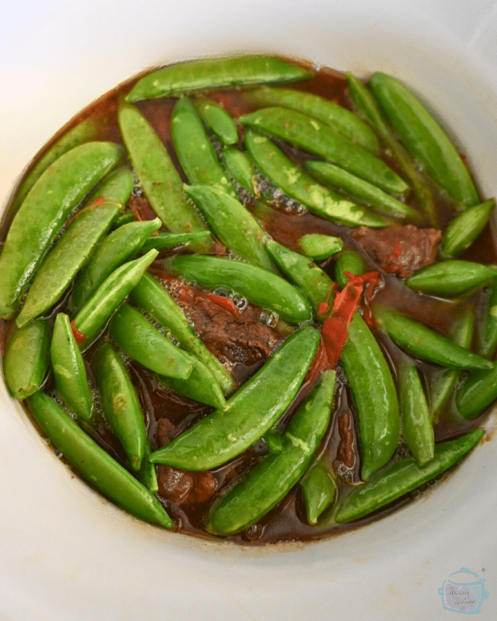 Slow Cooker Beef Teriyaki With Sugar Snap Peas - The Lazy Slow Cooker