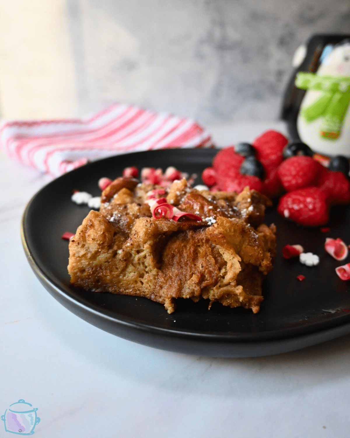 Slow Cooker Eggnog Bread Pudding - The Lazy Slow Cooker