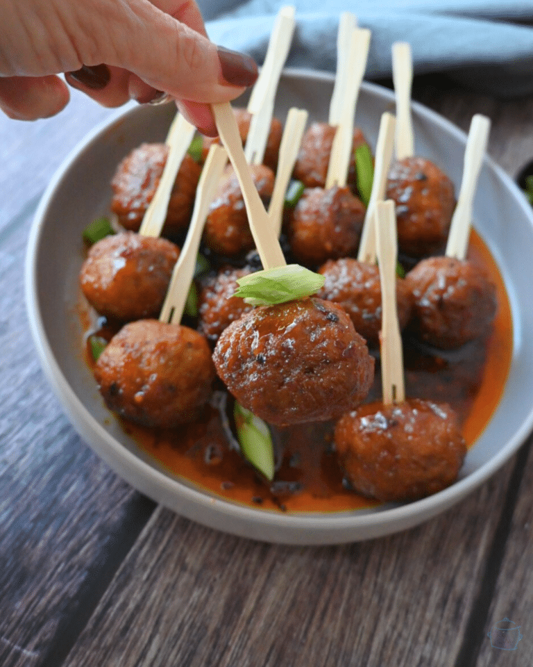 Slow Cooker Spicy Maple Meatballs - The Lazy Slow Cooker