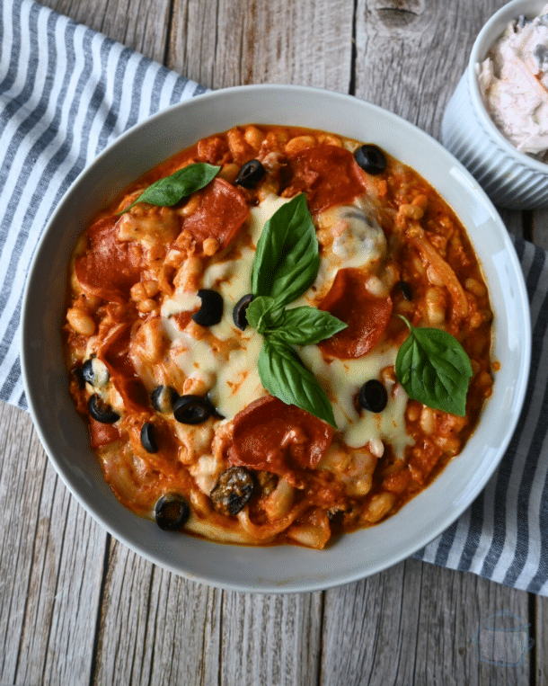 Slow Cooker Pizza Beans - The Lazy Slow Cooker